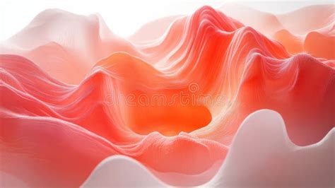 Abstract Wavy Forms In Soft Pastel Colors Create A Serene Fluid Landscape Stock Illustration