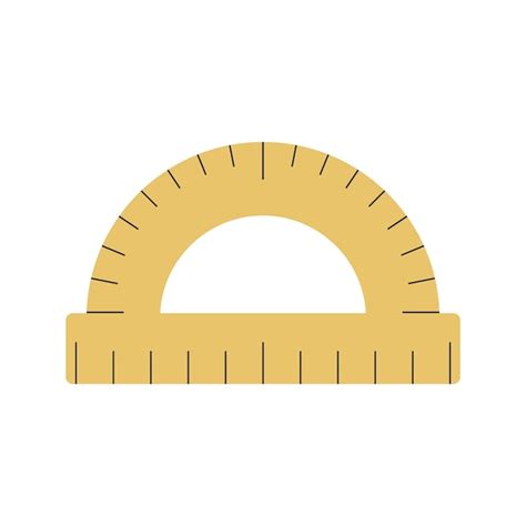 Premium Vector Ruler Protractor Illustration School Supply Flat Design Office Stationery And