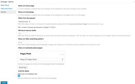 Popup Js Trigger Demo For Banner
