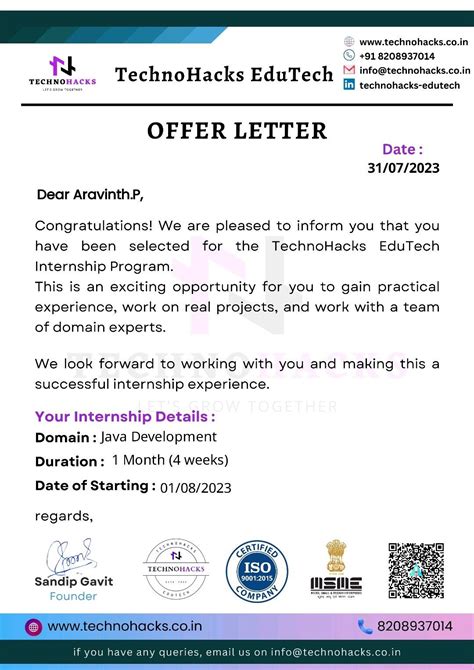 aravinth p on linkedin technohacksedutech intern webdevelopment