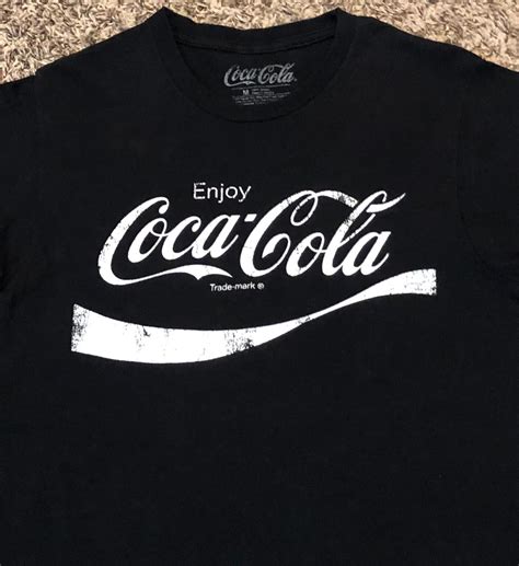 Coca Cola Official Classic Spell Out Logo Men S Black Gem