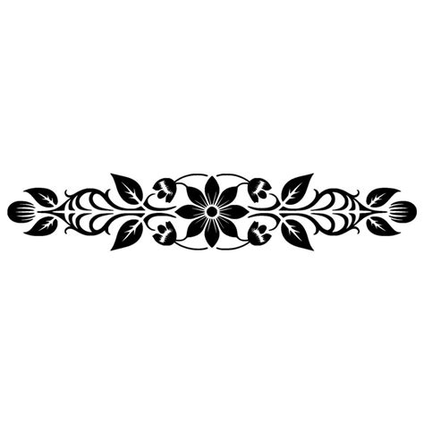 Elegant Floral Border Vintage Decorative Element Alternate Version