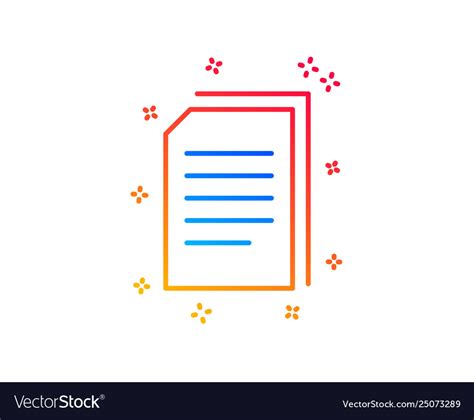 Copy Documents Line Icon File Sign Royalty Free Vector Image