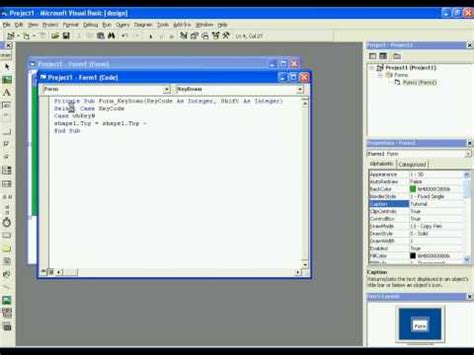 Visual Basic RPG Game Tutorial Part Moving An Object Using W A S D Keys YouTube