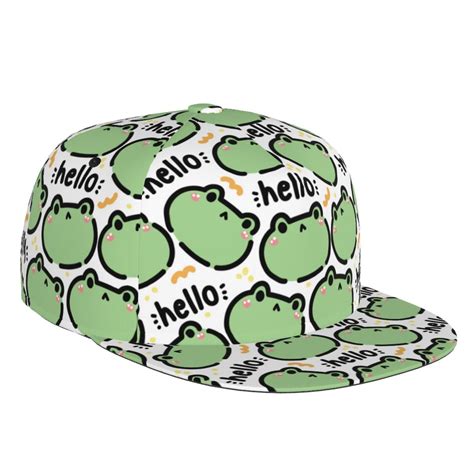 Baseball Cap Cute Hello Frog Hats For Menwomen Low Profile