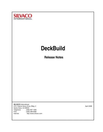 Deckbuild Silvaco