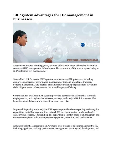 Ppt Erp System Advantages For Hr Management In Businesses Powerpoint