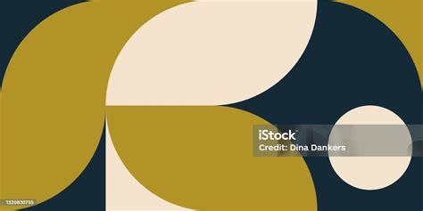 복고풍 스칸디나비아 스타일의 원 직사각형 및 사각형이있는 현대적인 벡터 추상 기하학적 배경 파스텔 컬러의 심플한 셰이프 그래픽