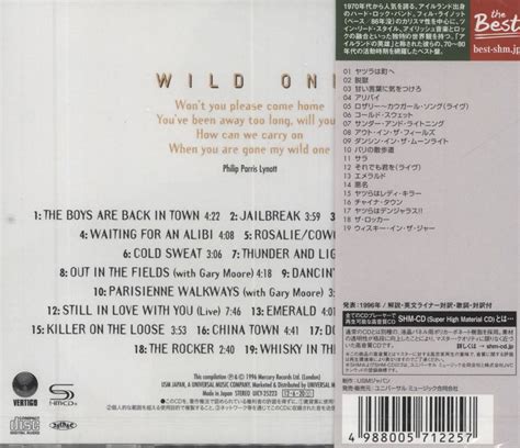Thin Lizzy Wild One The Very Best Of Thin Lizzy Japanese Shm Cd —
