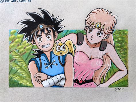 Dai And Leona From Dragon Quest Pencil Art By Zaxelart On Deviantart