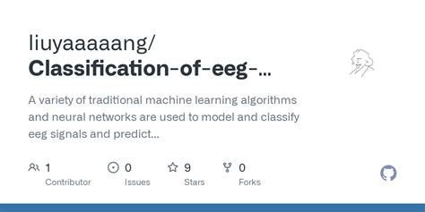 GitHub Liuyaaaaang Classification Of Eeg Signals A Variety Of Traditional Machine Learning