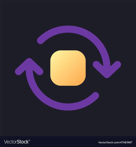 Spin Animation Flat Gradient Fill Ui Icon Vector Image