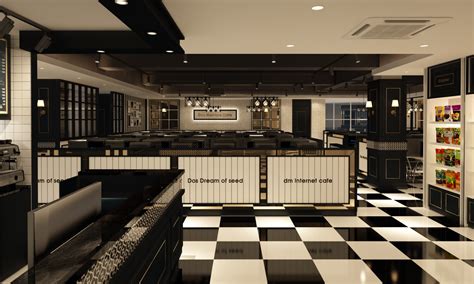 Pc방인테리어블랙앤화이트모던스타일 Concrete House Complex Basketball Court South