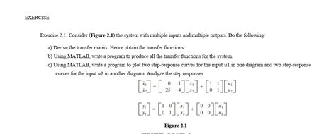 Solved Exercise Consider Figure The System With Chegg Com