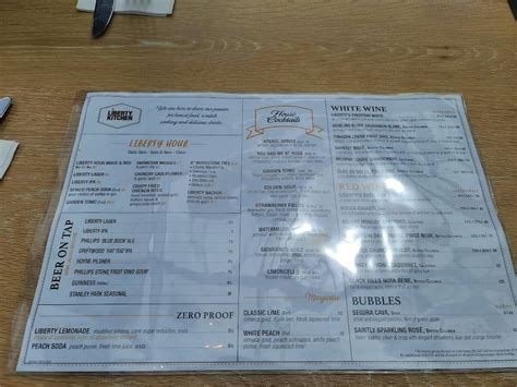 Menu At Liberty Kitchen Belmont Restaurant Langford