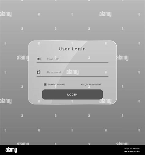 secure username and password login page screen template design vector