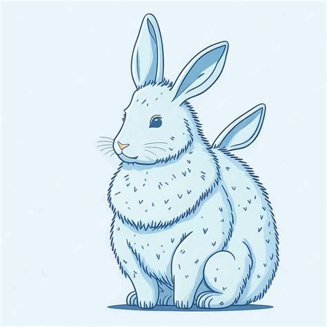 Premium Vector Vector Illustration Of Cute Cartoon Arctic Hare Isolated On White Background