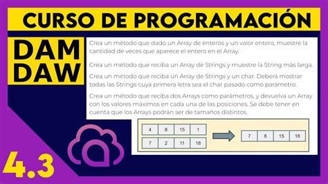 java ejercicios iniciación arrays ☕ dam daw youtube
