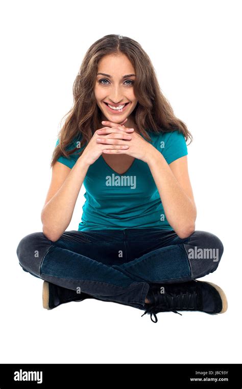 Female Sitting Seated On Floor Cut Out Stock Images And Pictures Alamy