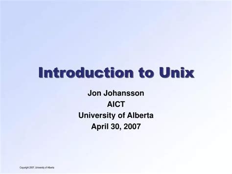 Ppt Introduction To Unix Powerpoint Presentation Free Download Id