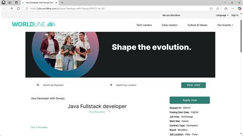 Worldline Is Hiring For Java Full Stack Developer Youtube
