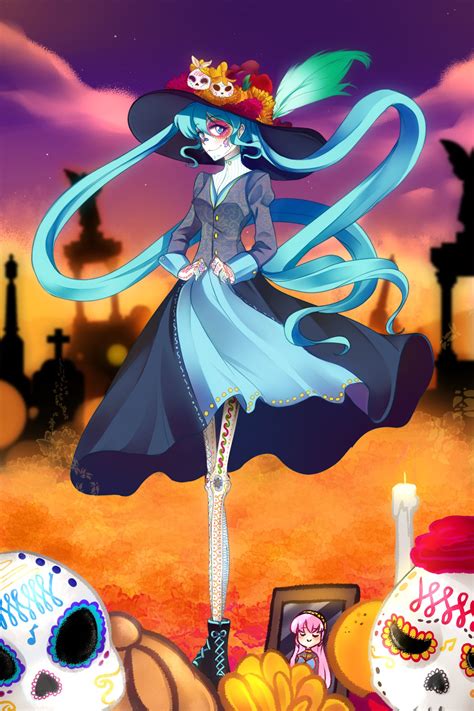 Hatsune Miku And Megurine Luka Vocaloid Drawn By Hibarin