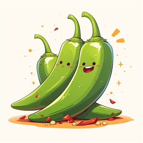 Spicy Jalapeno Popper Appetizer Cartoon Scene Premium Ai Generated Vector