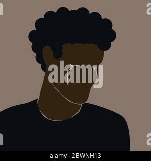 A Crying Black African American Man Sad Mood Sadness Human Emotions
