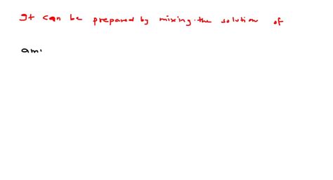 A Acidic Buffer Solution Can Be Prepared By Mixing The Solutions Of A Sodium Chloride And