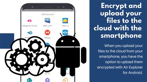 encrypt and upload your files to the cloud with the smartphone