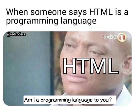 You Are A Markup Language To Us R Programmerhumor