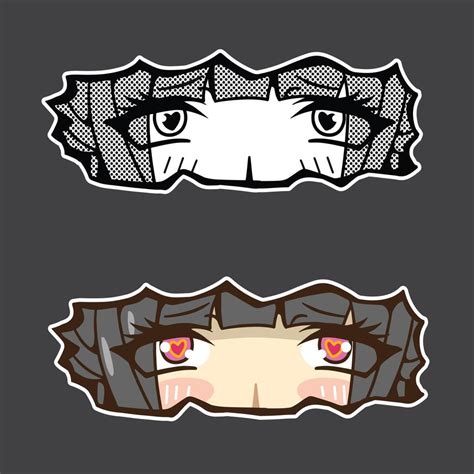 Set Of Eye Anime Girl Good For Sticker Decals T Shirt Design