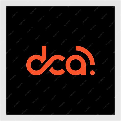 Premium Vector Dca Round Letter Logo Vector Isolated On Black Background