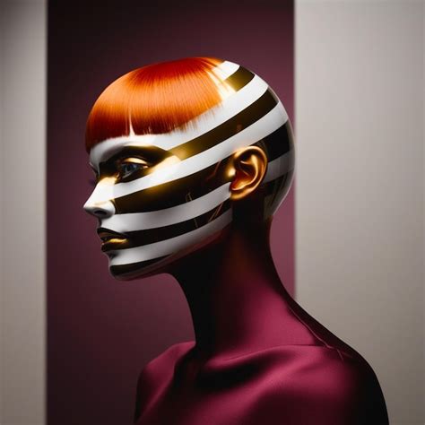 Mid Shot A Cinematic Photograph Of A Stylized Portrait Premium Ai
