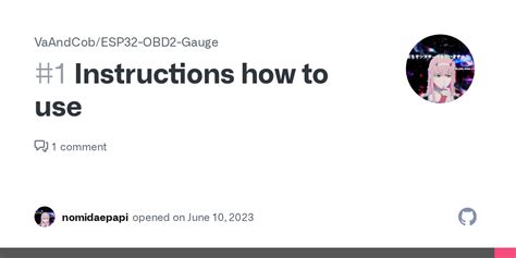 Instructions How To Use · Issue 1 · Vaandcob Esp32 Obd2 Gauge · Github