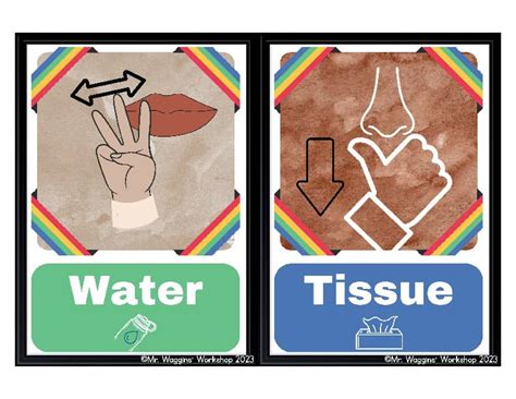 Asl Classroom Hand Signals By Mister Waggins Workshop Tpt