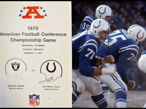 1971 1 3 Afc Championship Oakland Raiders Baltimore Colts Nbc Audio
