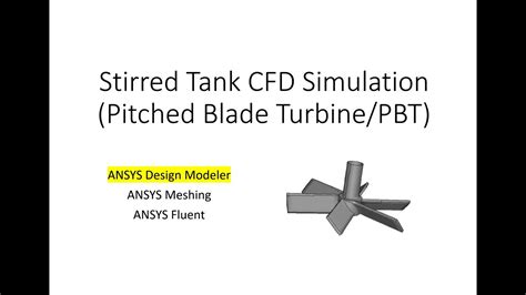 Stirred Tank Cfd Simulation Pbt Part 1 Geometry Youtube