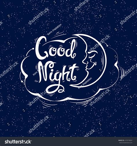 Good Night Letters Handdrawn Style Vector Stock Vector Royalty Free