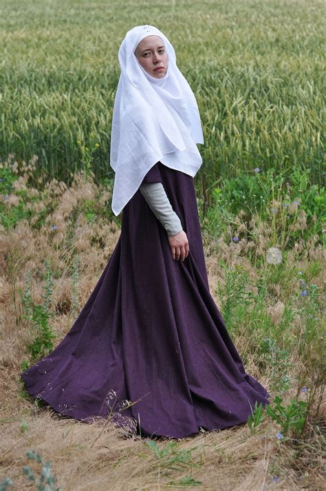 Medieval Headdress Set Medieval Veil Medieval Wimple St Birgitta Cap