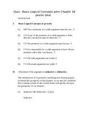 Basic Logical Concepts Quiz On Validity Soundness And Course Hero