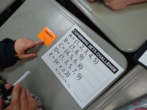 Combining Sets Challenge Activity Math Love