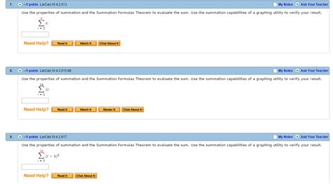 Solved 7 Use The Properties Of Summation And The Summation