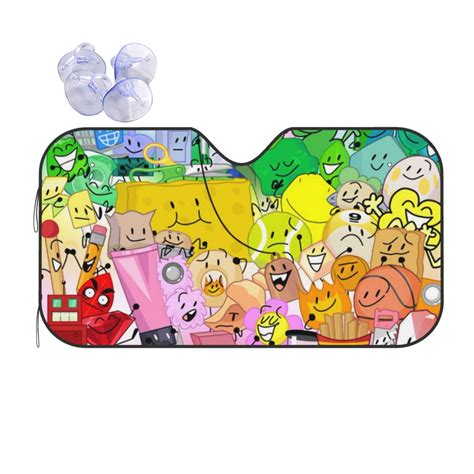 Battle For Dream Island Bfdi Car Windshield Sun Shade Auto Front Window