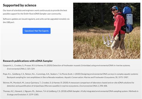 Smith Root Edna Sampler Backpack Center For Fisheries Technology And