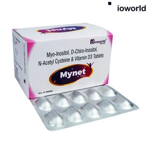 Myo Inositol D Chiro Inositol Tablets Packaging Type Box Packaging