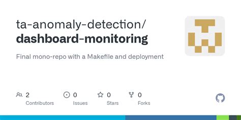 Github Ta Anomaly Detection Dashboard Monitoring Final Mono Repo