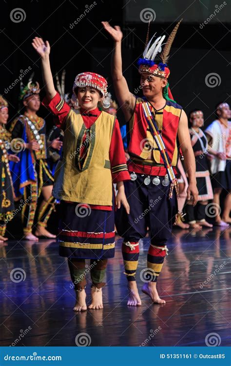 Aboriginal Taiwanese Man And Woman In Traditional Attire At The Taiwan