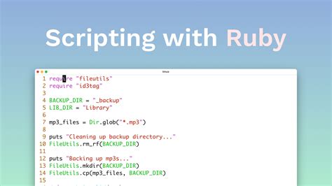 Scripting With Ruby Brett Codes