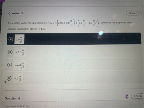 Solved The Position Vector For A Particle Is Given By Chegg